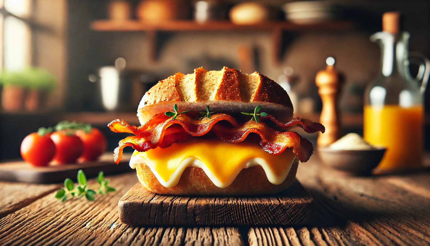 Ricetta per il panino con pancetta, formaggio fuso e pomodori - La ...